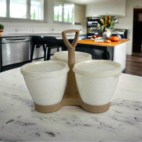 Tupperware | Kitchen | Vintage Tupperware Condiment 3 Container Server ...